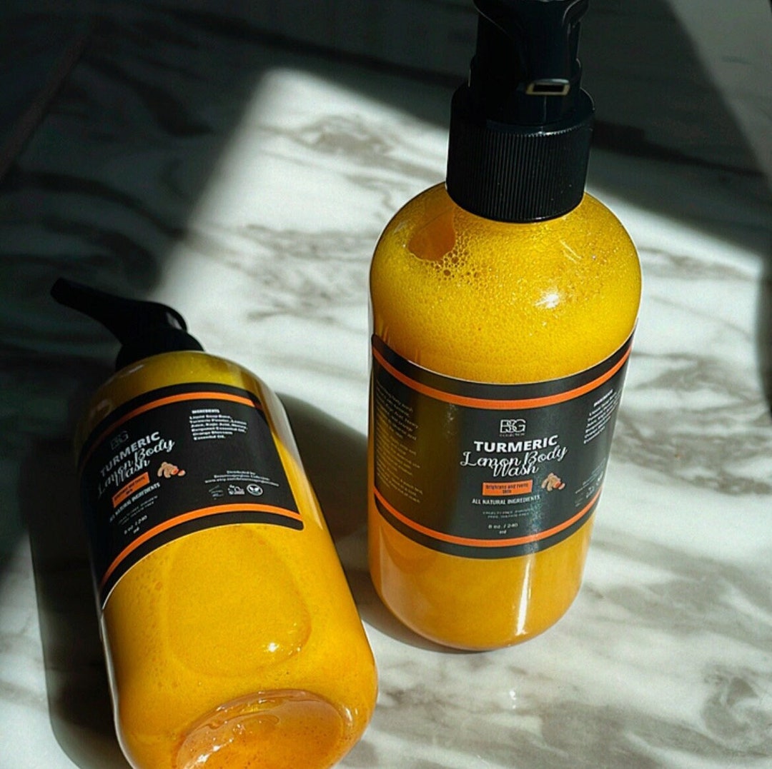 Turmeric Lemon Body Wash With Lemon Zest Fragrance Kojic Acid Natural ...