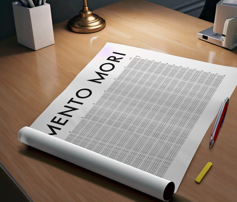 No Prefill Memento Mori Life Calendar Digital Download PDF: Stoic ...