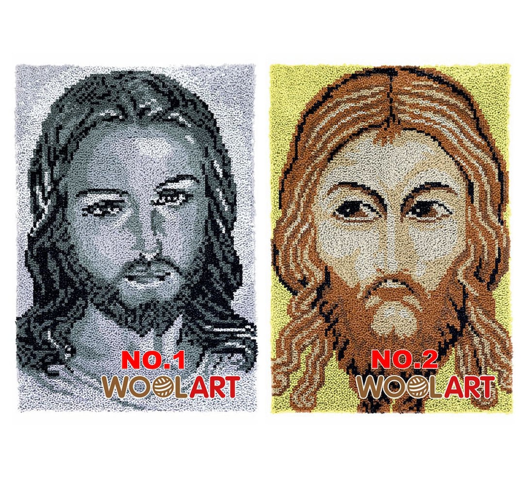 Our Lord Jesus Latch Hook Rug Kits for Adults Blank Canvas - Etsy