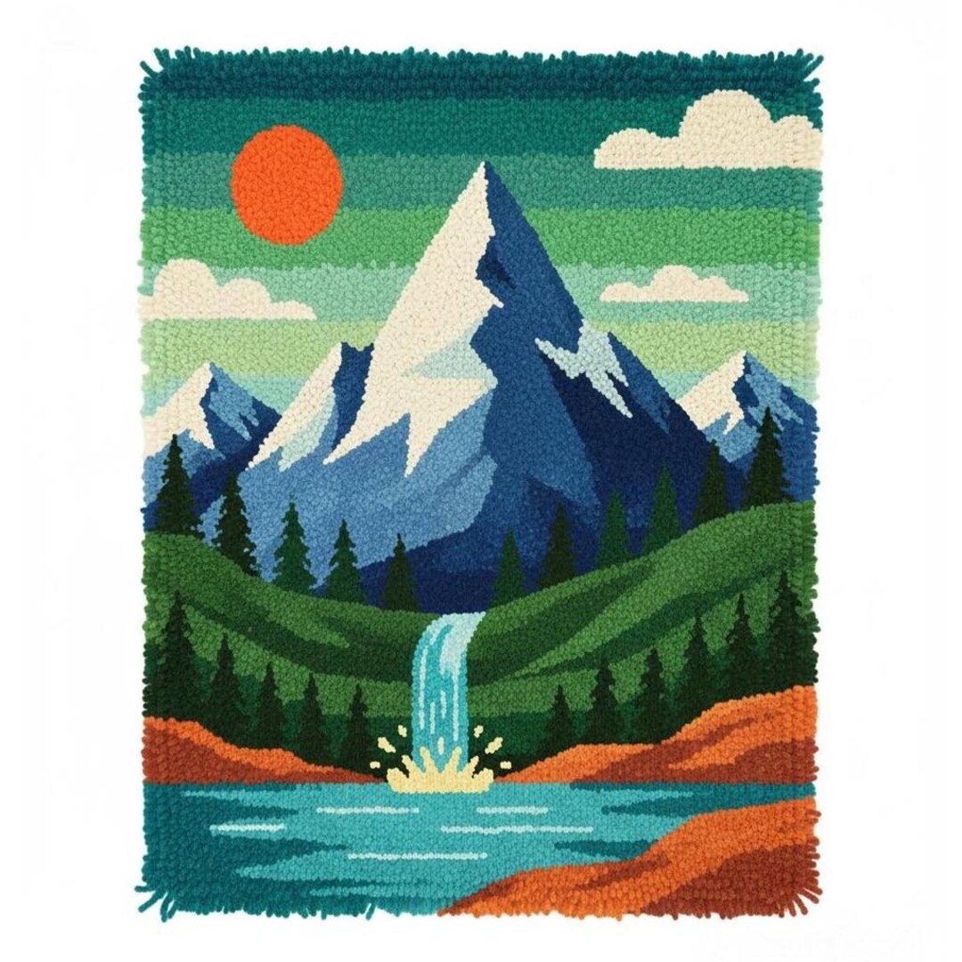 Colorado Latch Hook Kit DIY Rug Making Kit Pre-printed Canvas 55x75cm ...