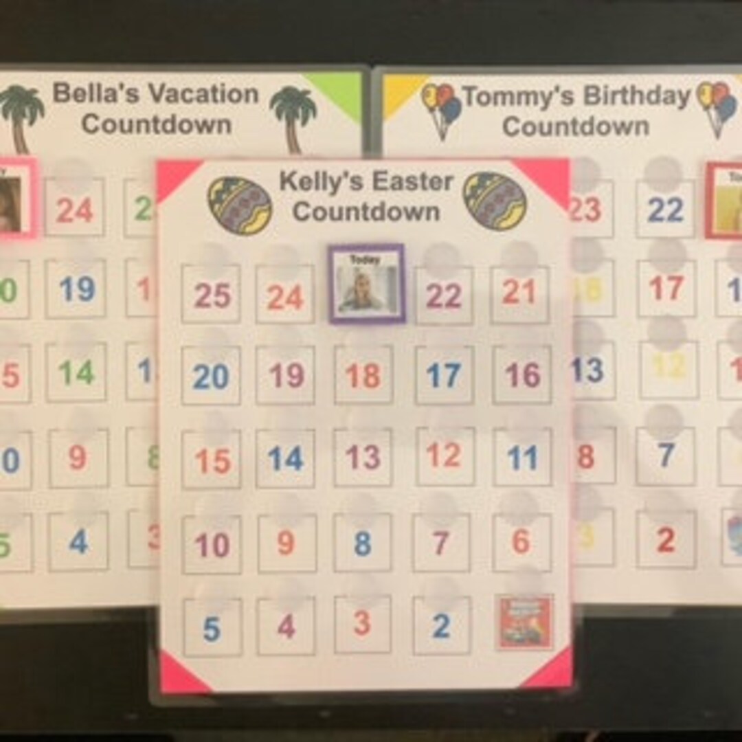 Personalized Countdown Chart - Etsy