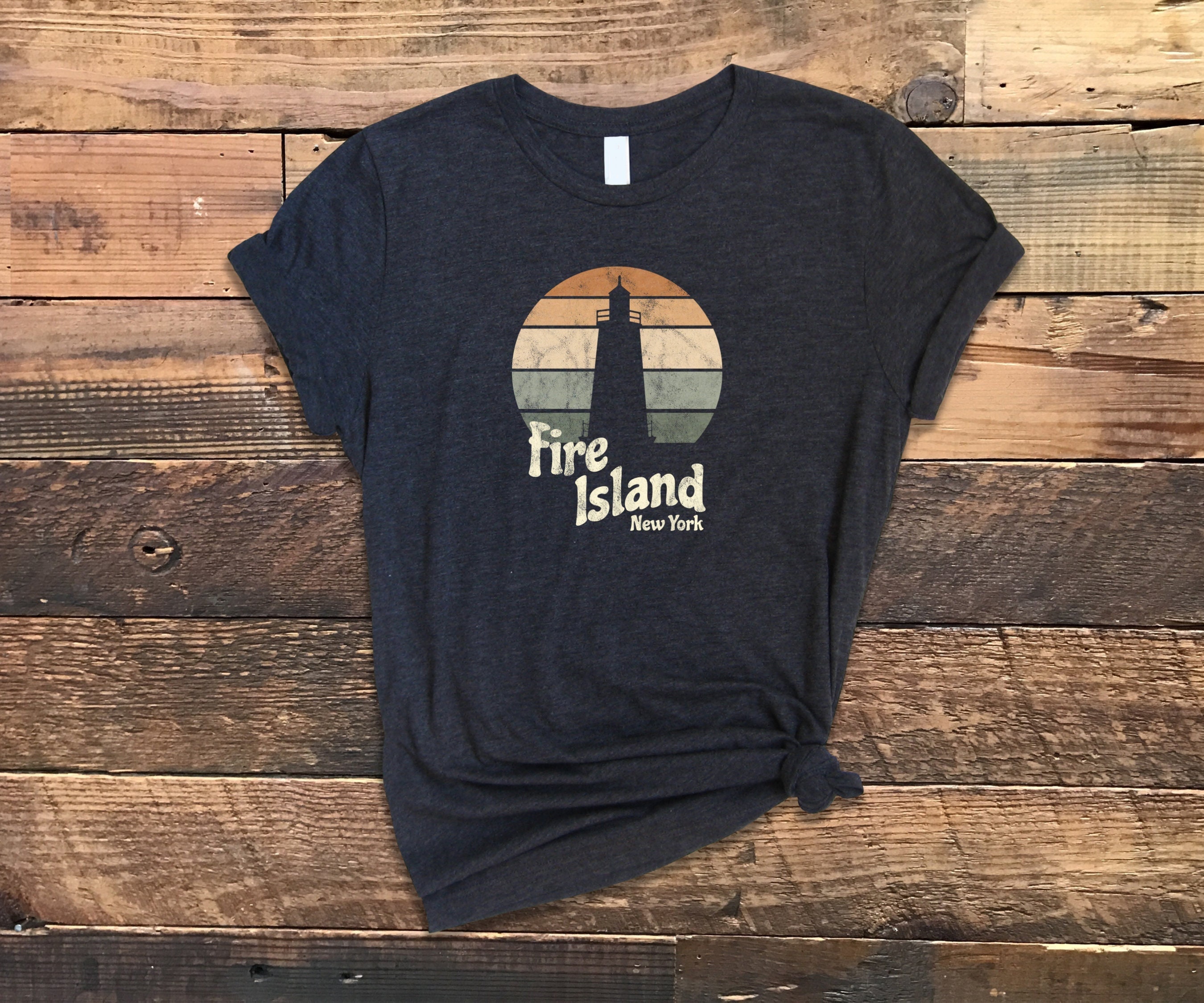Fire Island Shirt, Retro Fire Island Shirt, Fire Island NY Retro Sunset ...