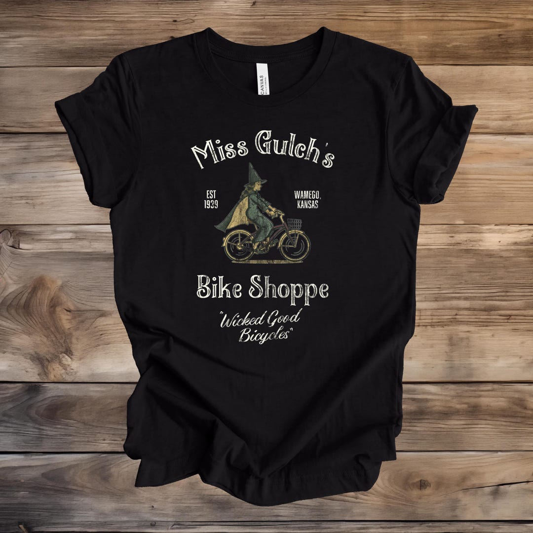 Miss Gulch Shirt, Miss Gulch's Bike Shop Shirt, Distressed Halloween ...