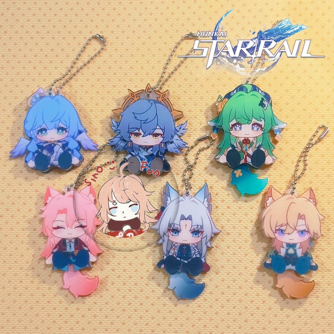 Honkai Star Rail Keychain Action Charm, Feixiao, Aventurine, Robin ...