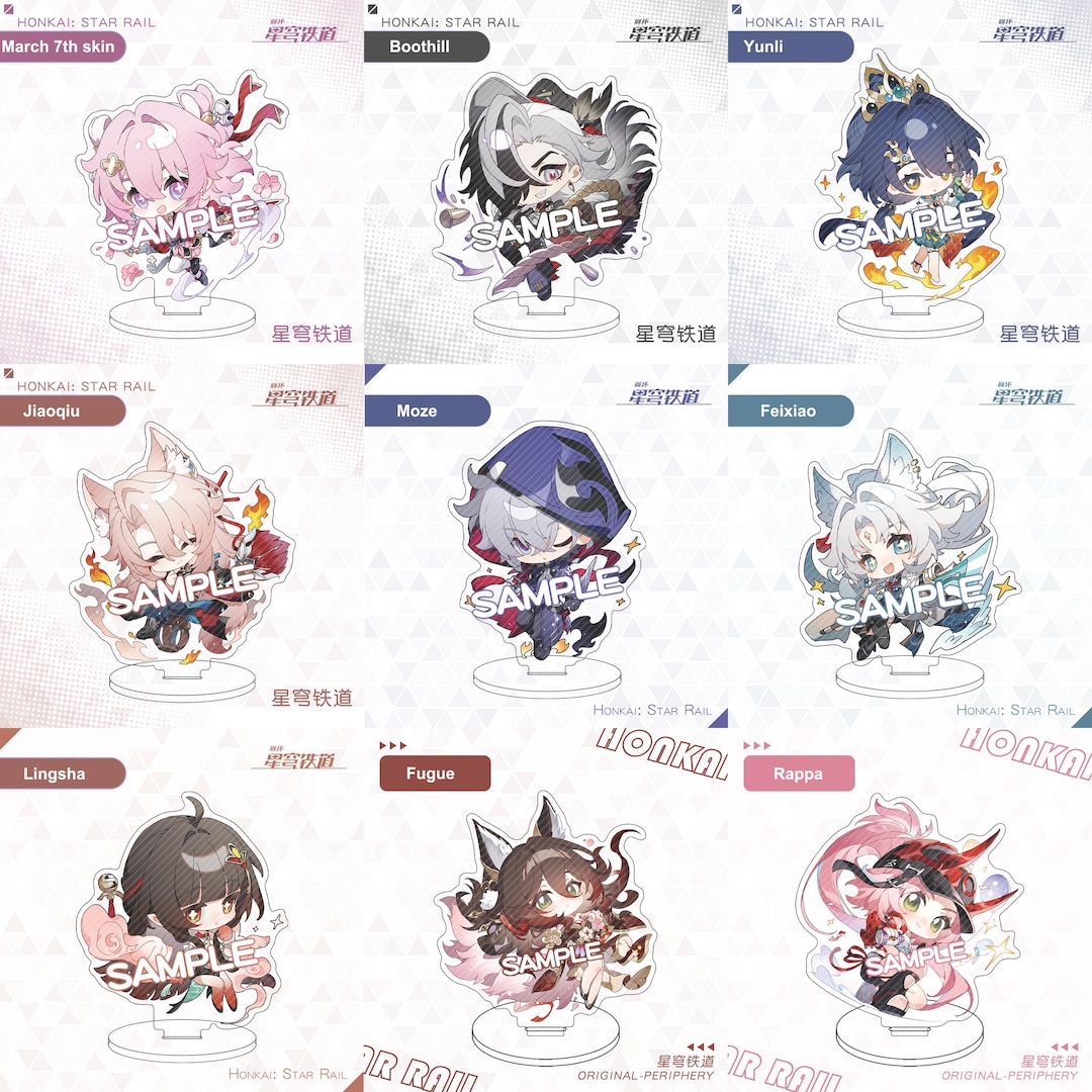 Honkai: Star Rail Chibi Acrylic Standee Buy 2 Get 1 Free, HSR Figure ...