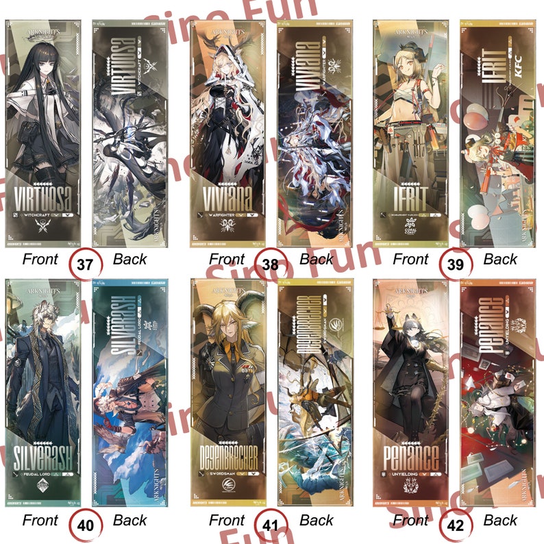Arknights Hologram Ticket 10 Pieces Kit - Etsy Canada