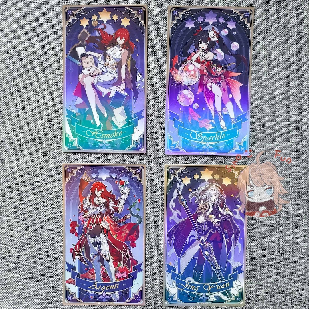 Honkai Star Rail Hologram Cards 14 Pieces, Sparkle, Black Swan, Ruan ...