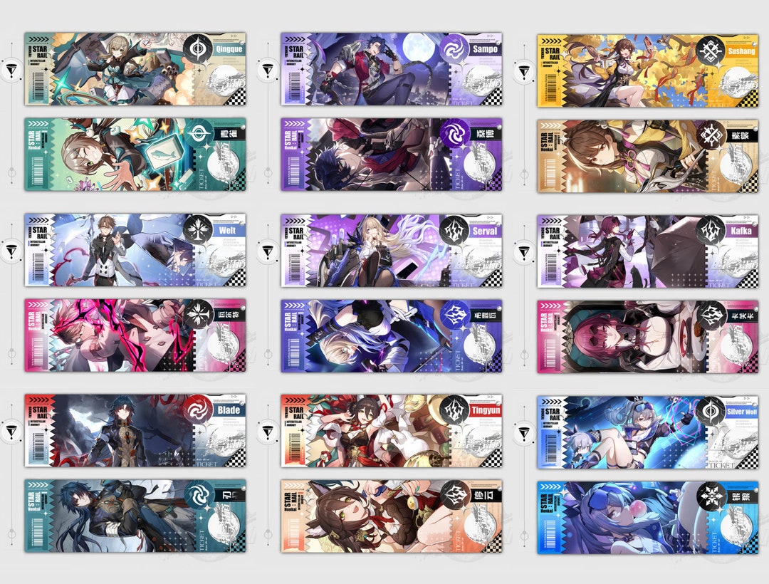 Honkai Star Rail Hologram Tickets 10 Pieces, Ruan Mei, Imbibitor Lunae ...