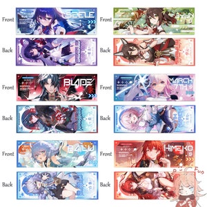 Honkai Star Rail Hologram Tickets 10 Pieces, Aventurine, Robin, Firefly ...