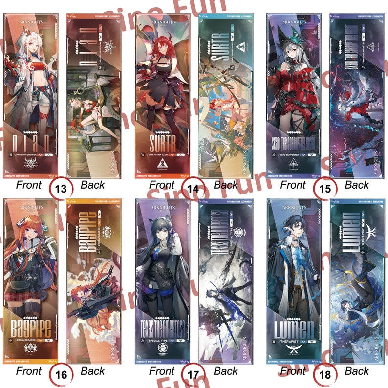 Arknights Hologram Ticket 10 Pieces Kit - Etsy