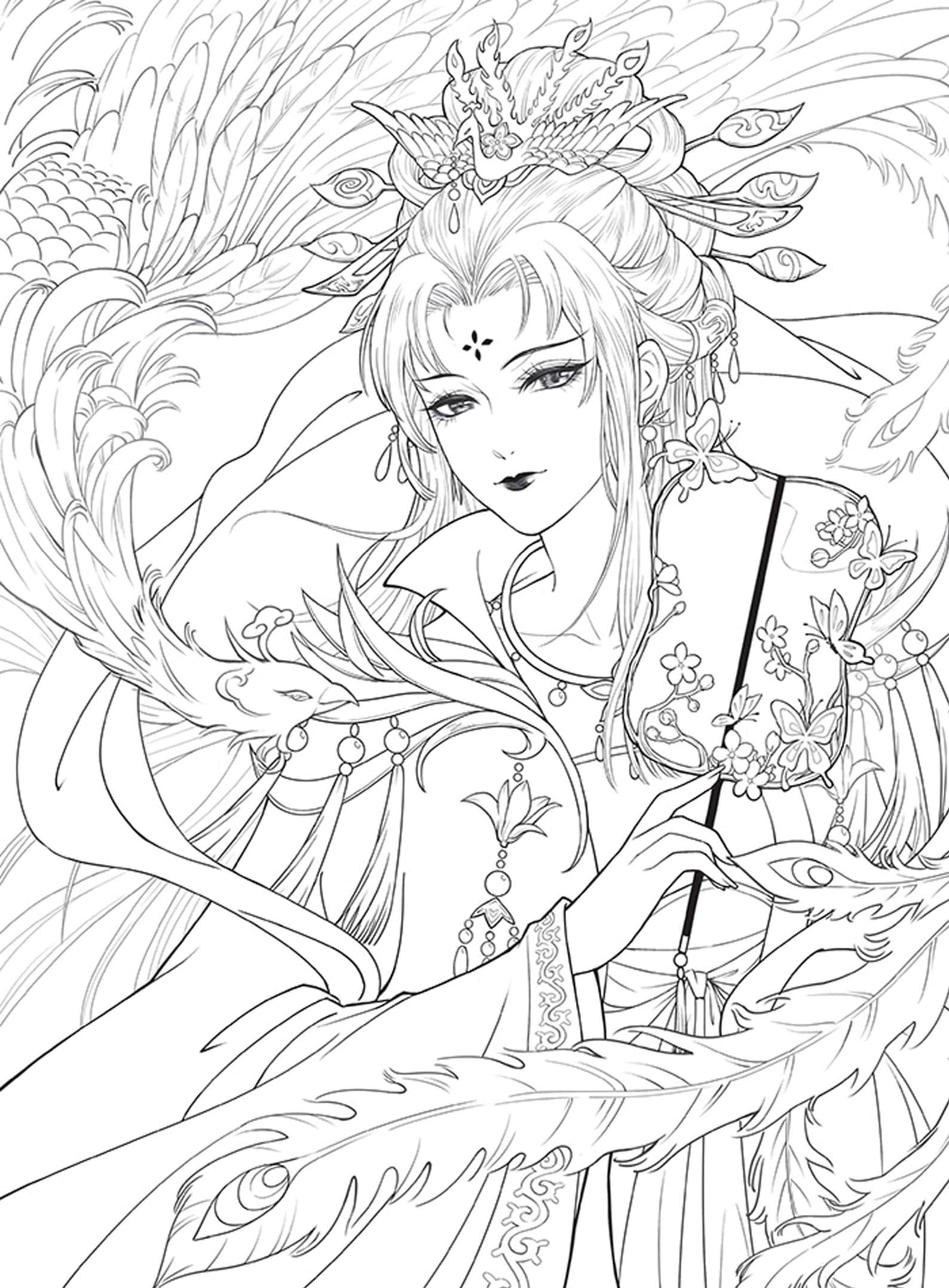 Chinese Ancient Style Sketches 1000 Cases 国风手绘线稿集1000例 | Etsy