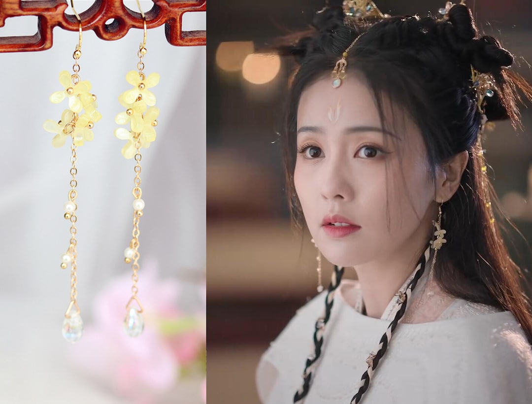 Till the End of the Moon Li Susu Earrings Ye Xiwu Bai Lu - Etsy