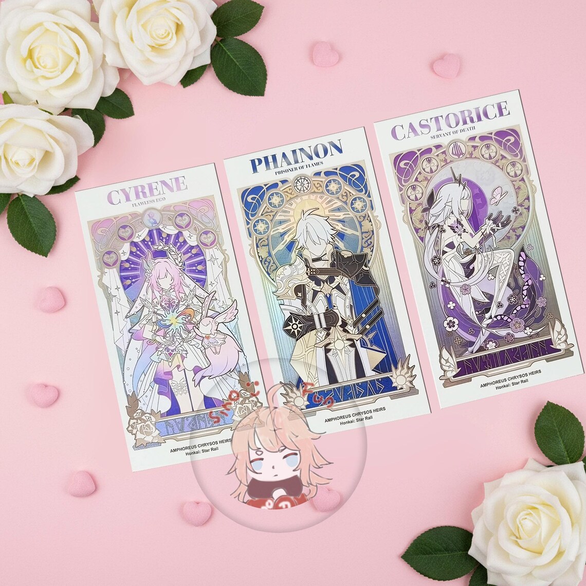 Honkai Star Rail Amphoreus Chrysos Heirs Card Kit, Phainon, Cyrene ...