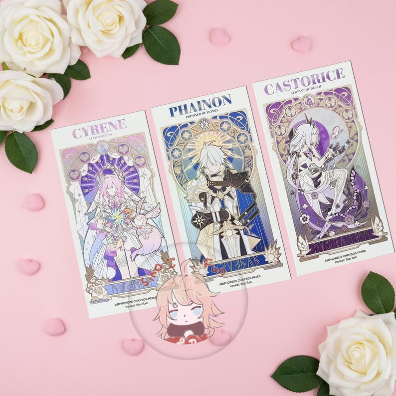Honkai Star Rail Amphoreus Chrysos Heirs Card Kit, Phainon, Cyrene ...
