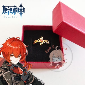 Genshin Impact Rings, Furina Ring, Kaeya Ring, Diluc Ring, Scaramouche ...