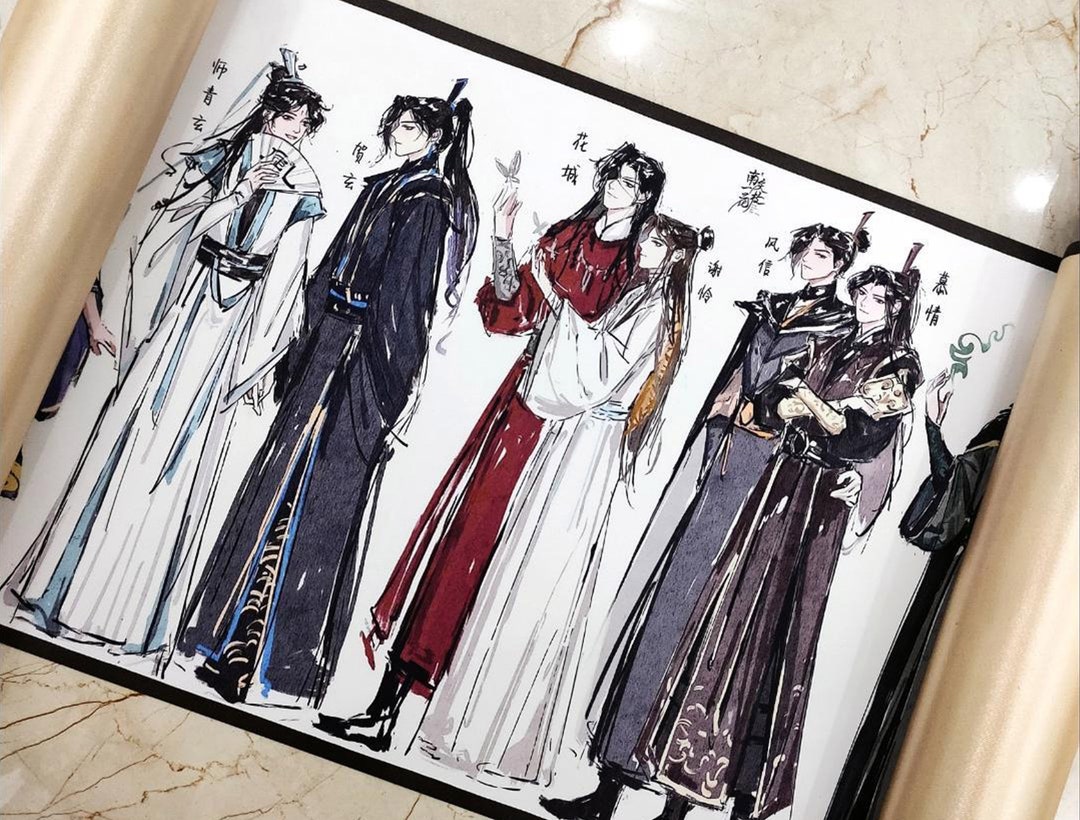 MXTX Danmei Characters Chinese Style Painting Scroll MDZS - Etsy