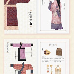 Chinese Hanfu Pocket Book in Chinese Language, Chinese Hanfu Knowledge ...