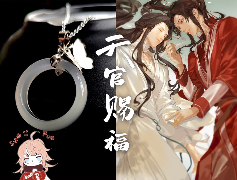 TGCF Ring Necklace, Xie Lian, Hua Cheng, Tian Guan Ci Fu Ring Necklace ...