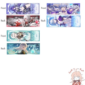 Honkai Star Rail Hologram Tickets 10 Pieces, Aventurine, Robin, Firefly ...