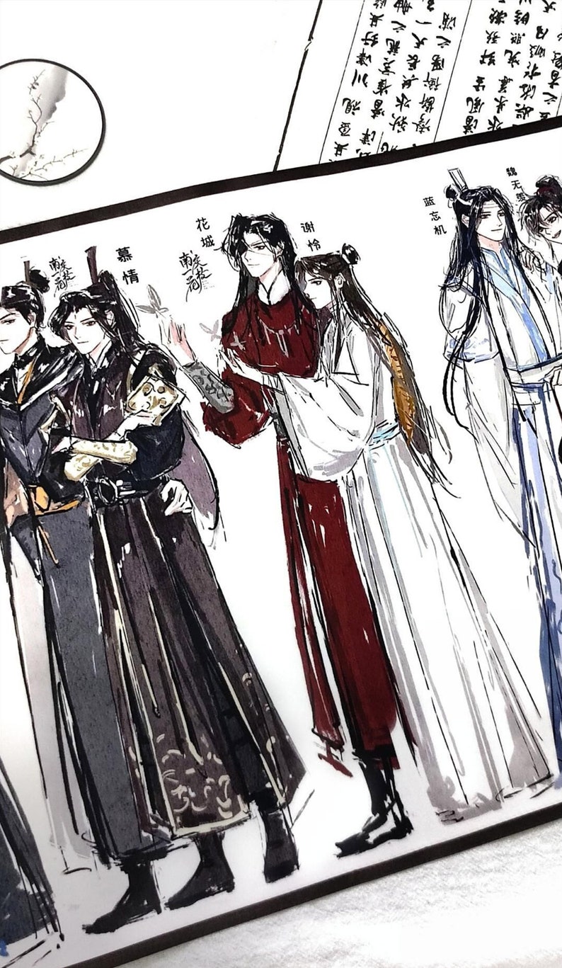 MXTX Danmei Characters Chinese Style Painting Scroll MDZS - Etsy