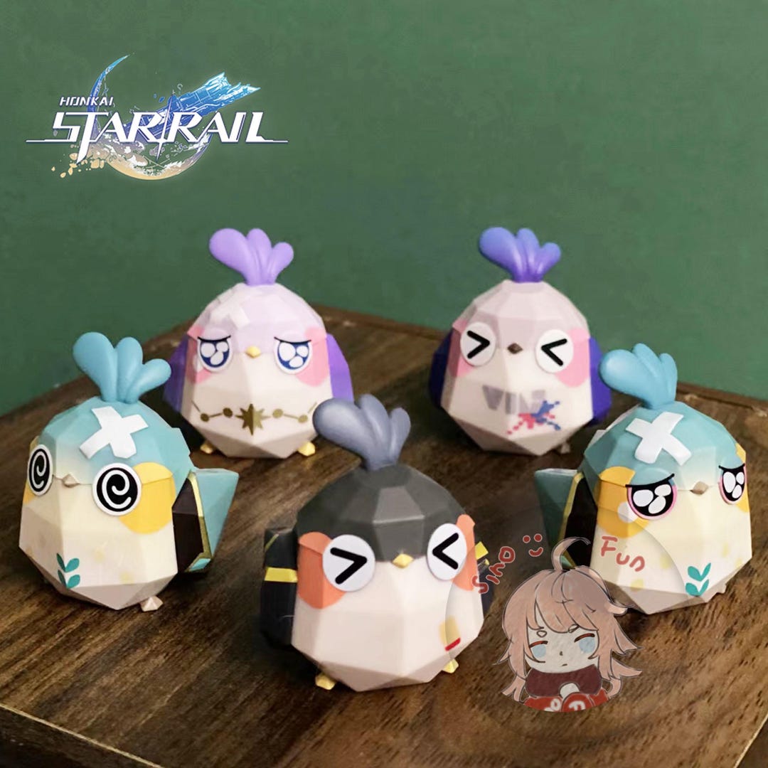 Official Honkai Star Rail Origami Bird Miniature, March 7th, Firefly ...