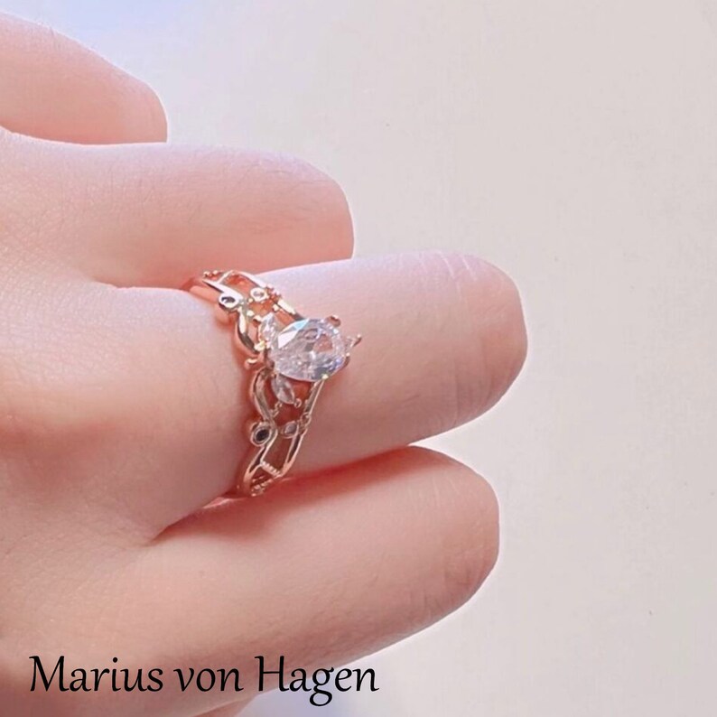 Tears of Themis 2nd Anniversary Wedding Rings Luke Pearce - Etsy
