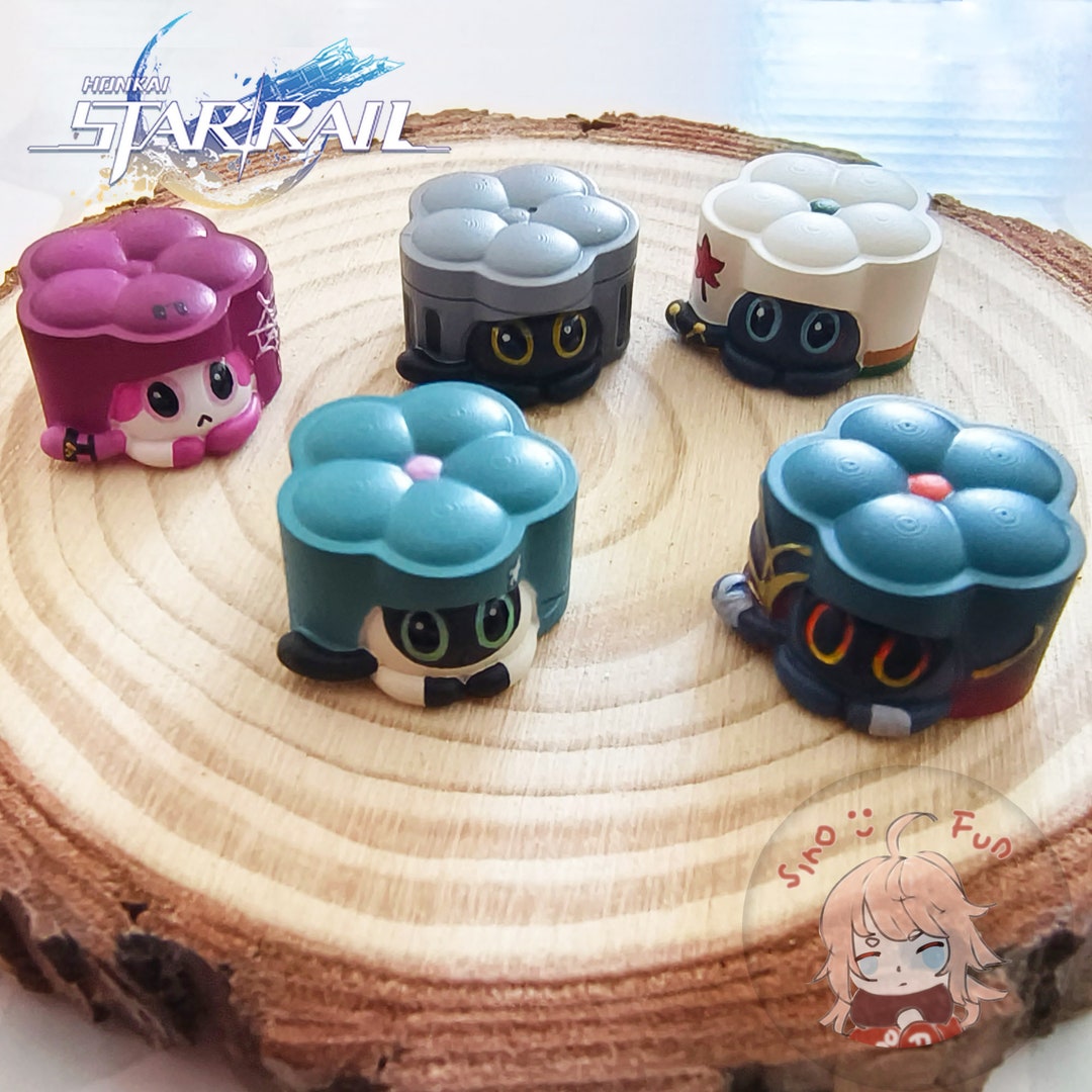 Honkai Star Rail Cat Cake Keycaps, Trotter Keycaps, Trash Can Keycaps ...