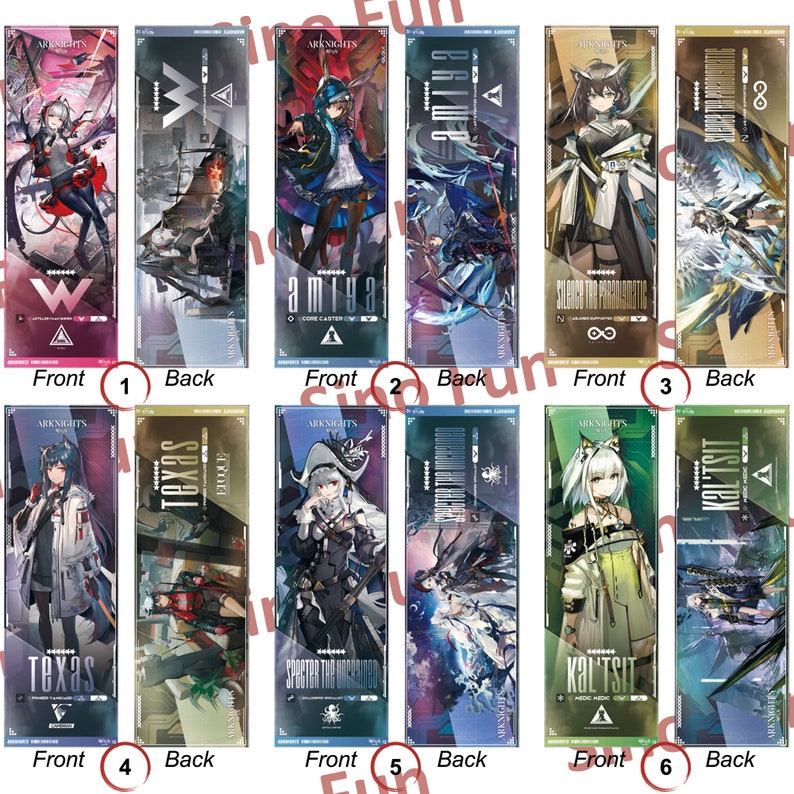 Arknights Hologram Ticket 10 Pieces Kit - Etsy Canada