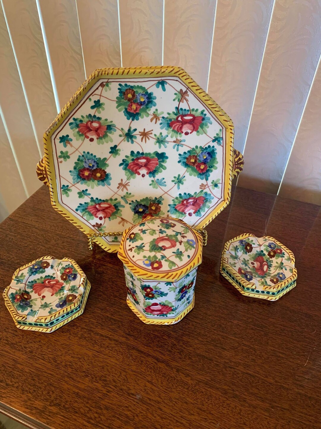 Italy Hand Made Pottery Set - Etsy