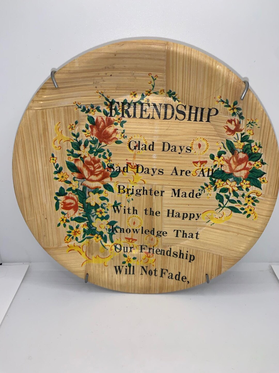 Vintage FRIENDSHIP Wall Hanging Plate - 6.25 In - Etsy