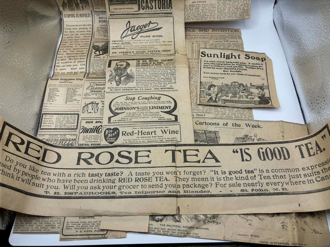Antique Newspaper Clippings - 1905 Vintage Ads and Articles - Etsy