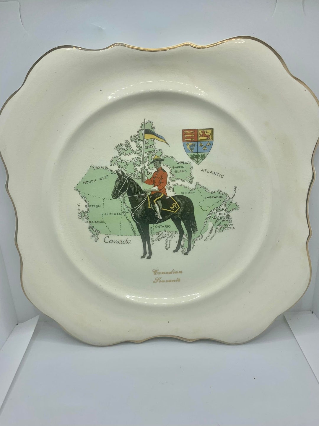 RCMP Canadian Souvenir Plate Staffordshire - Etsy Canada
