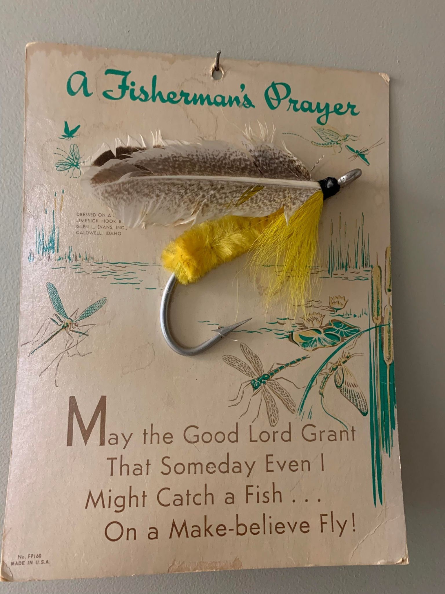 Fishermans Prayer Sign 1960s Fly Fishing - Etsy