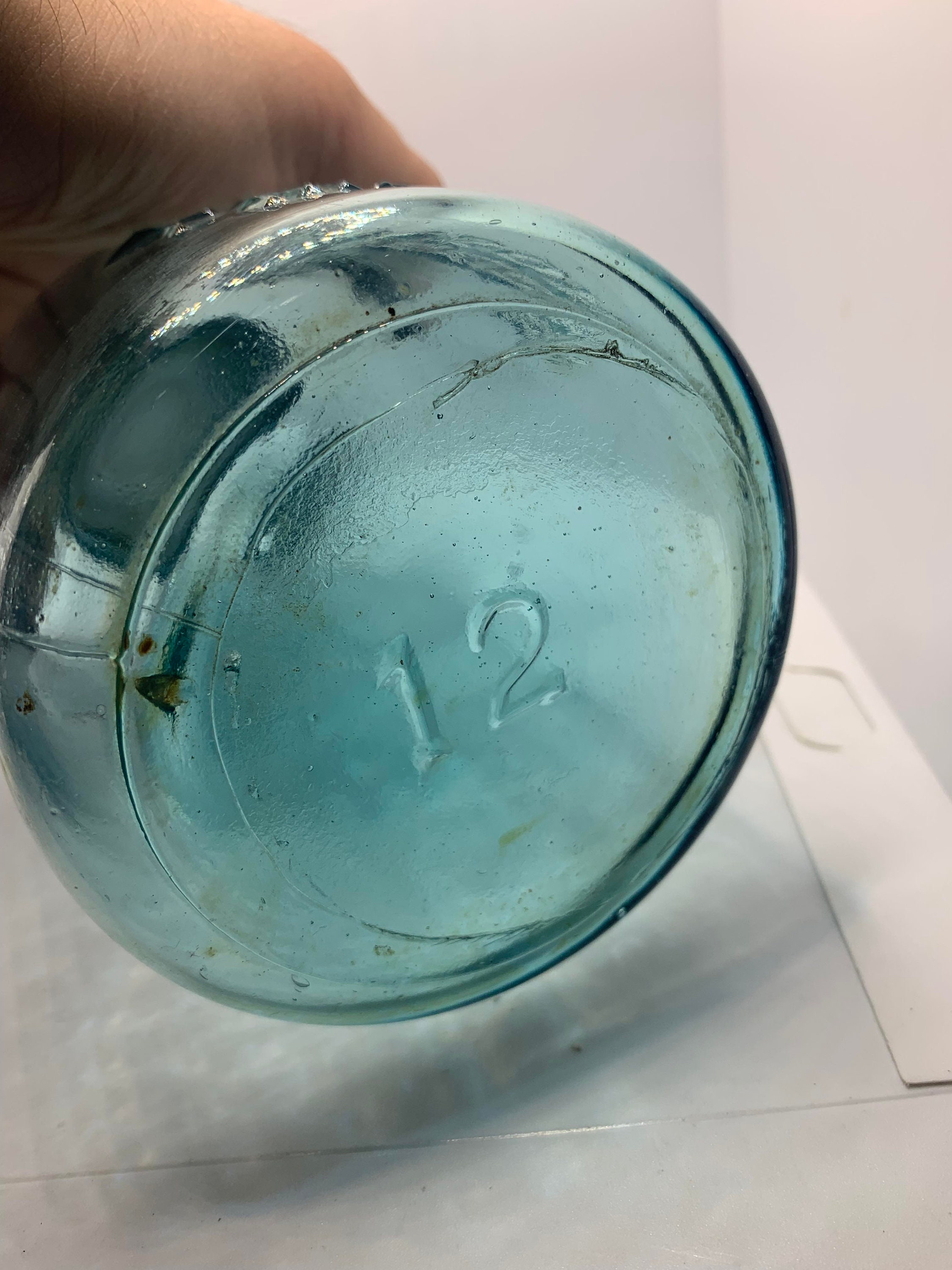 Antique Blue Tint Glass Mason Jar - BALL Perfect Mason - Etsy
