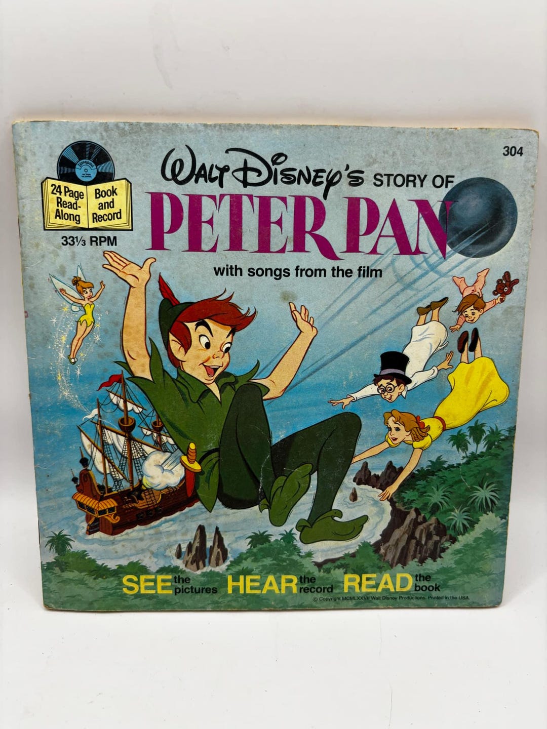 Disney Peter Pan Book and Record 1977 - Etsy