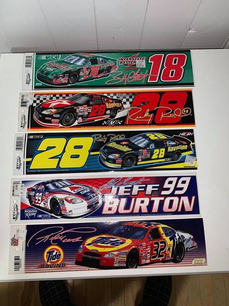 Nascar Vintage Bumper Sticker Decal - Etsy