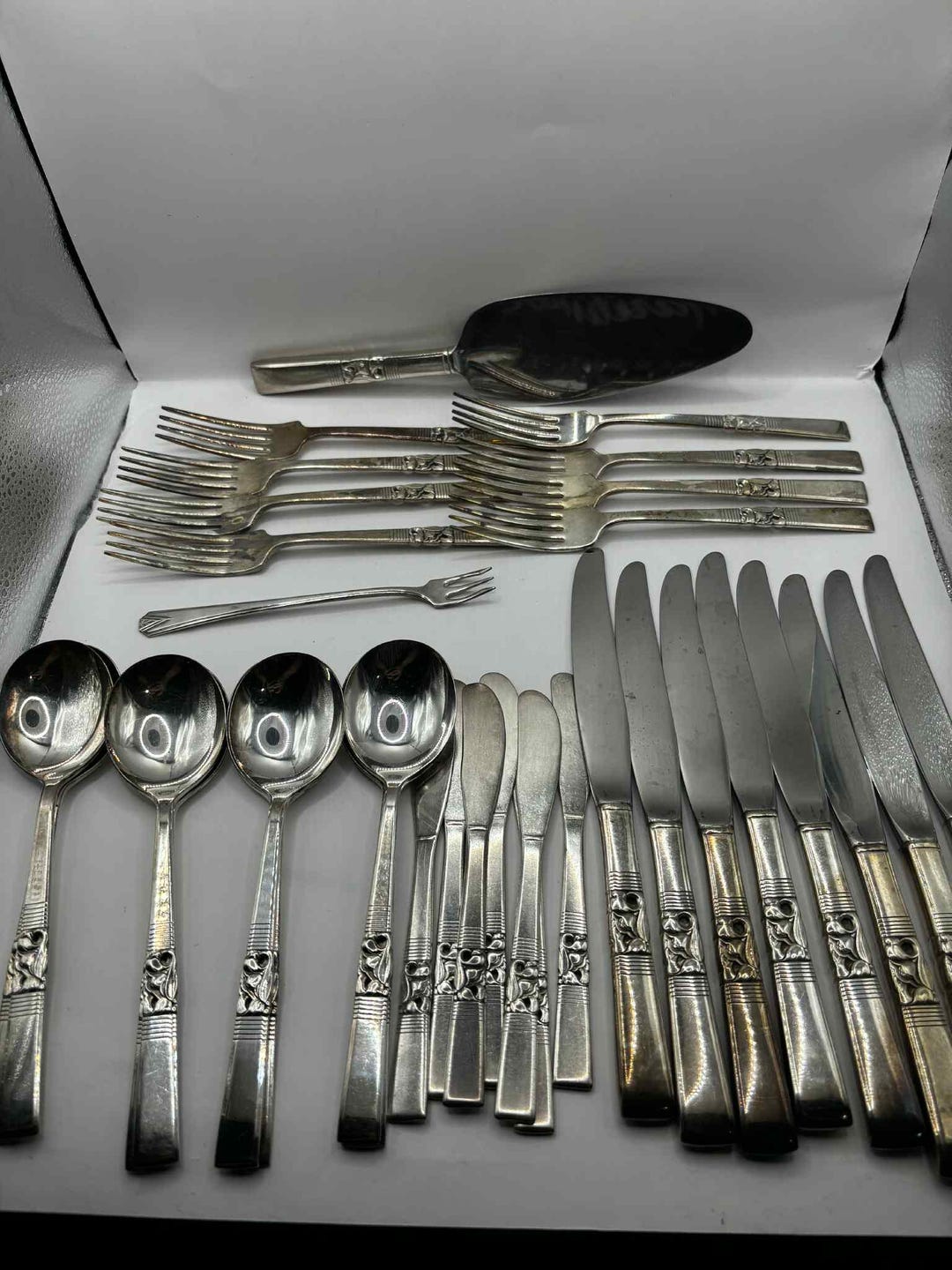 Silver Plated Cutlery Set of 8 - Community - Etsy