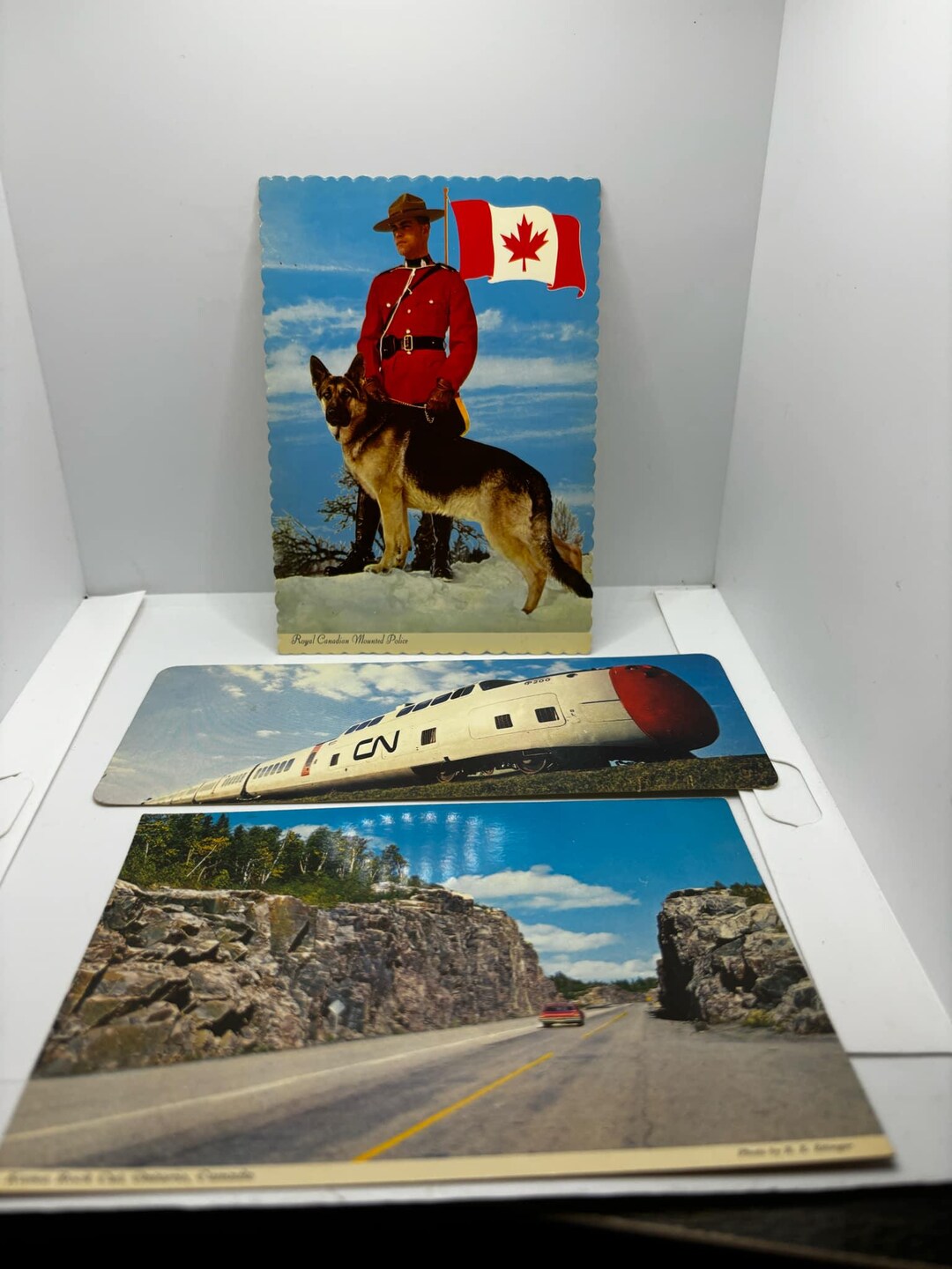 Vintage Canadian Postcards - RCMP, CN Train, Kama Cut Ontario - Etsy