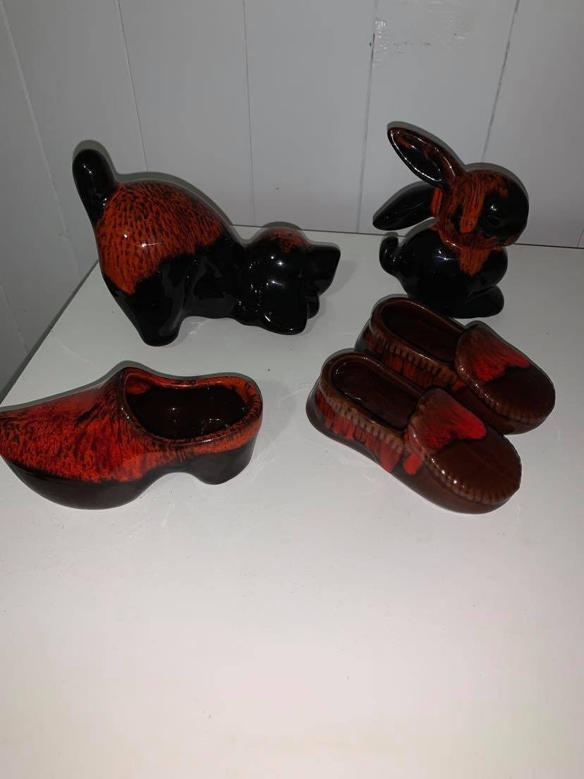 Red Drip Pottery Collection - Etsy