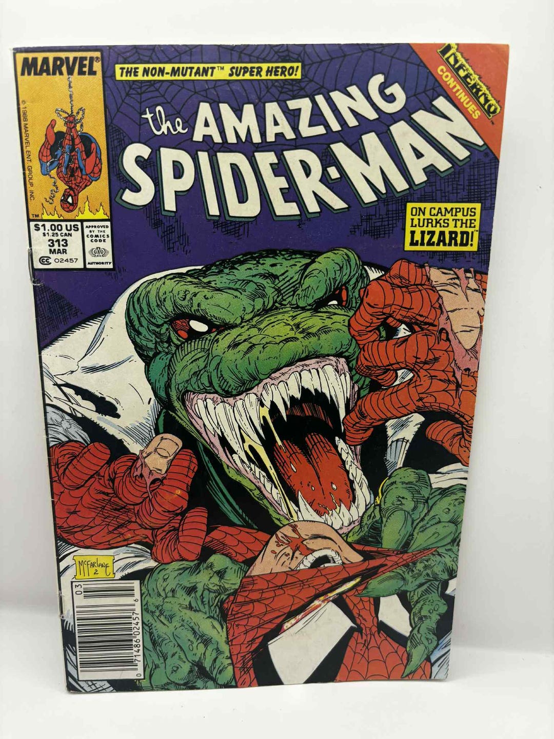 The Amazing Spider-man #313 (march 1988) - Lizard Cover - Etsy