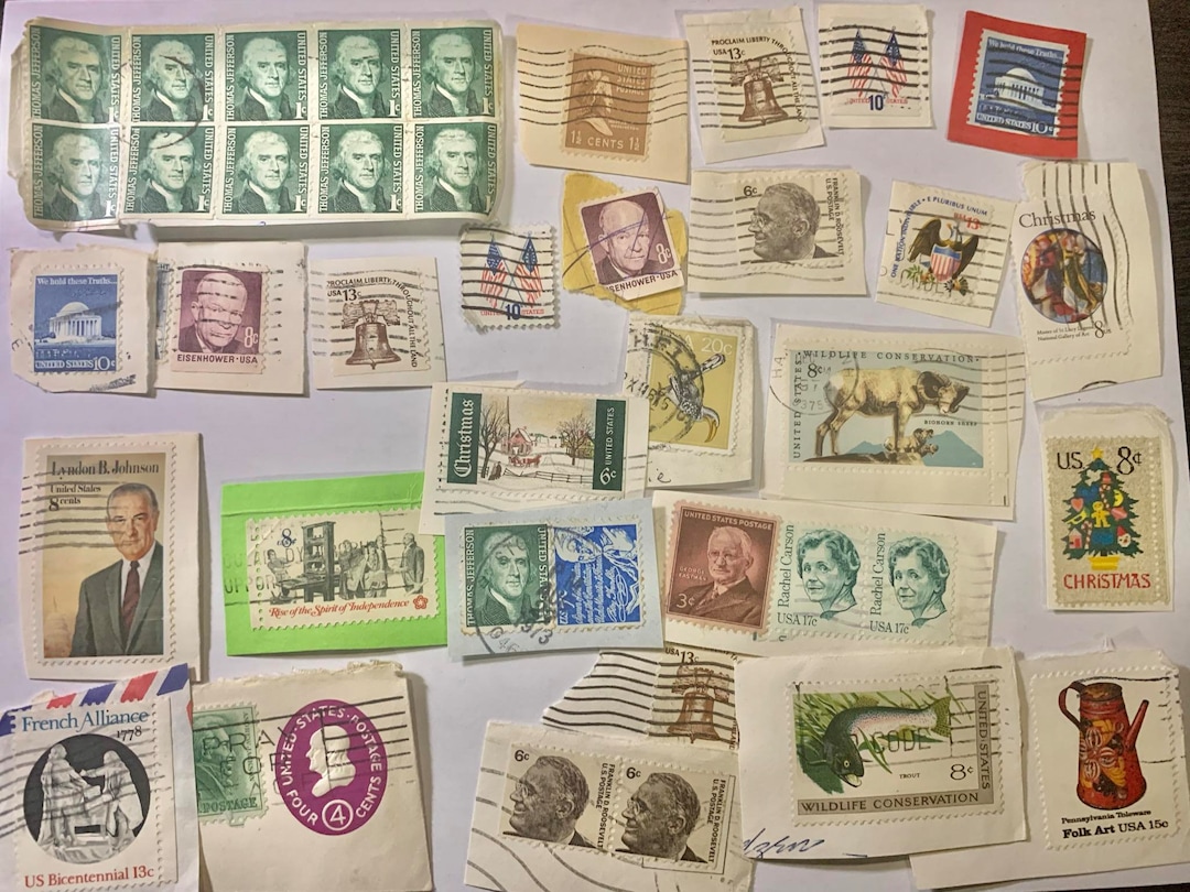 Vintage US Stamp Collection - 1900's - 1970's - Etsy
