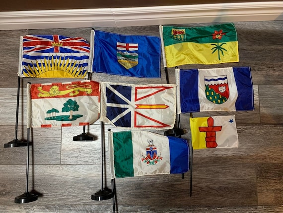 Canadian Provincial and Territory Flags 9.5in X 5.5in | Etsy