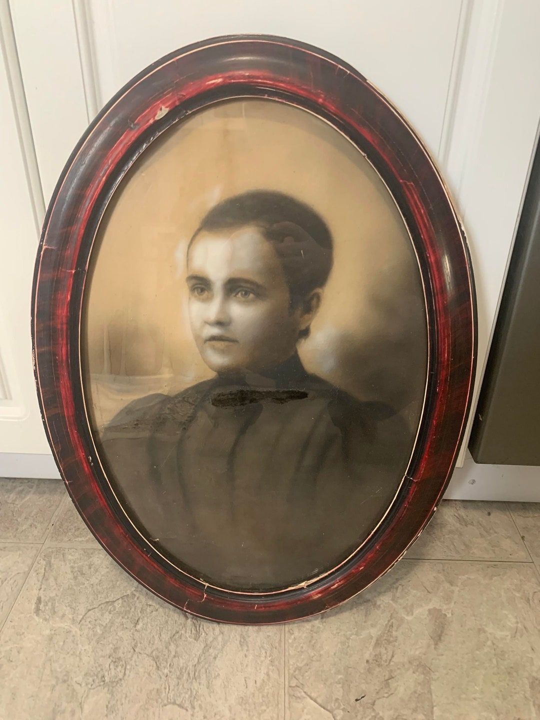 Antique Early 1900s Hanging Portrait - Etsy