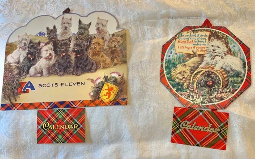 Vintage1974 Scottie Dog Calendar - Etsy