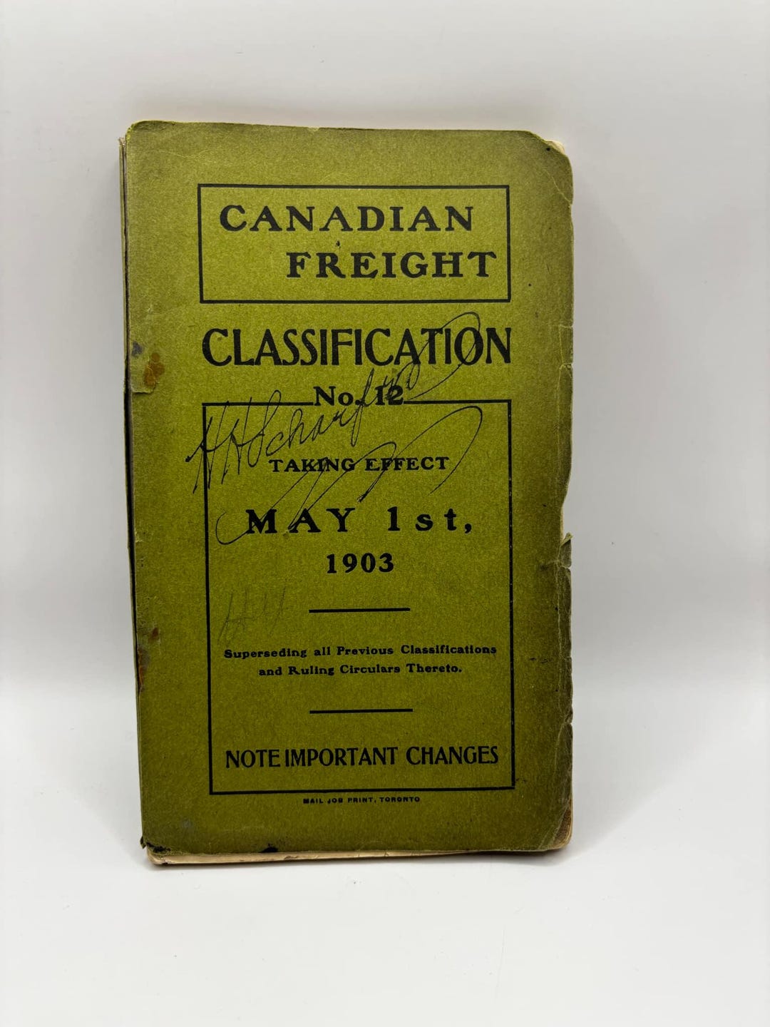 Canadian History - Freight Classification 1903 Handbook - Etsy