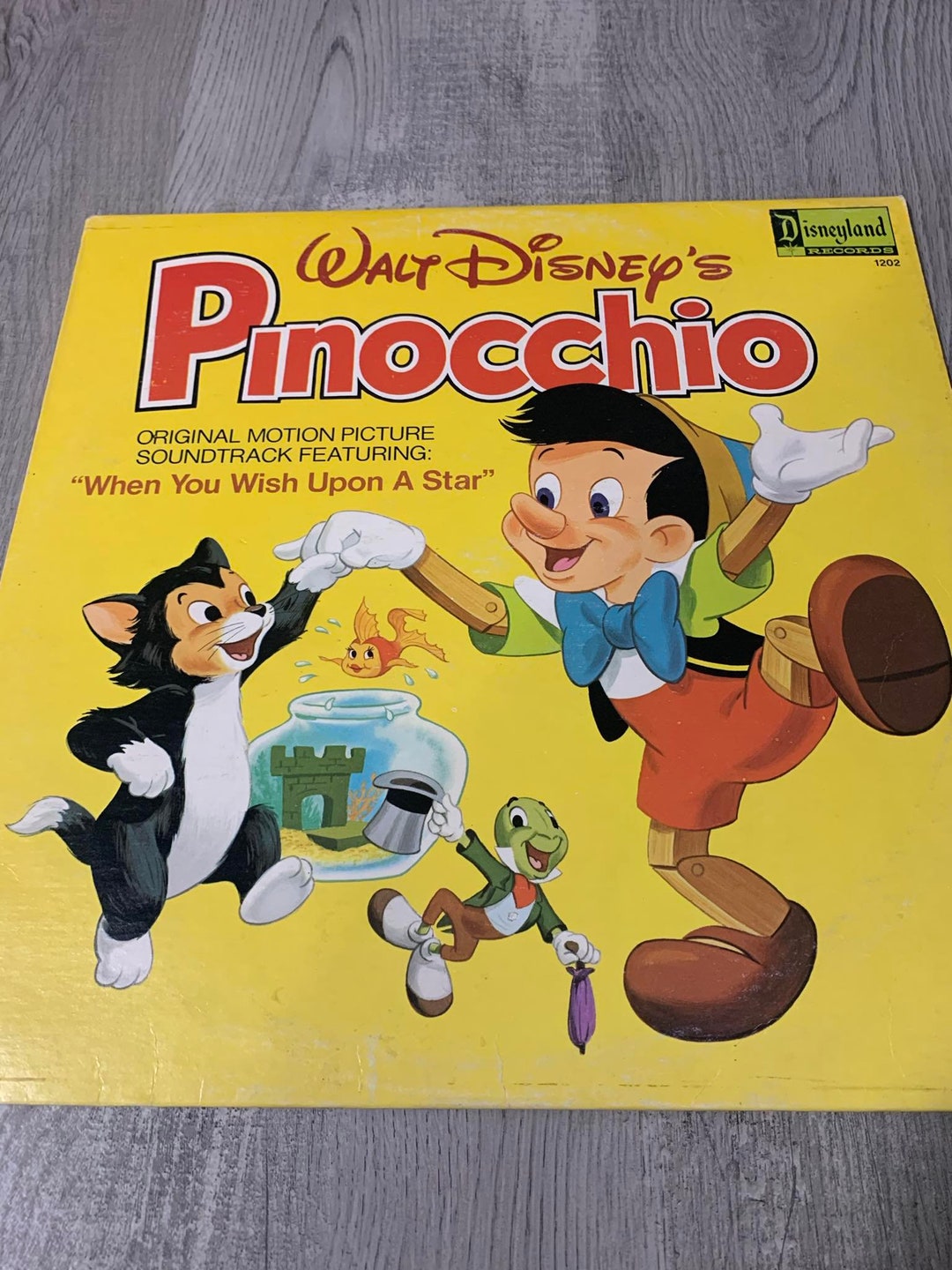 Walt Disney Pinocchio Vinyl Album - Original Soundtrack - Released 1959 ...