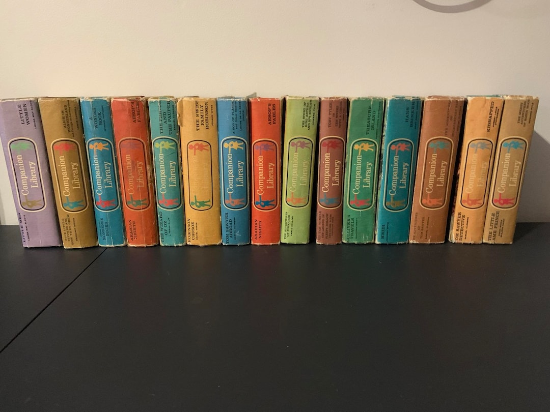 Vintage Hardcover Children's Books - Companion Library 2-in-1 Books - Etsy
