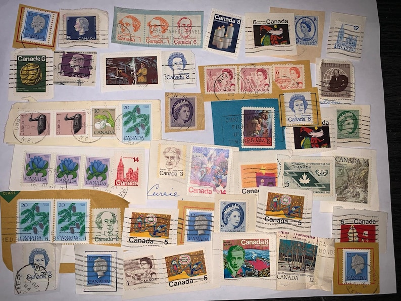Stamp Collection - Canada - Variety 1960s - 1980s - Etsy