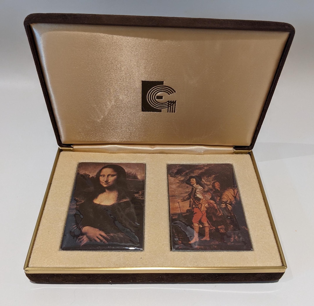 Vintage 1970s Mona Lisa Playing Cards, Graphica Quebec, Velvet Box NOS ...