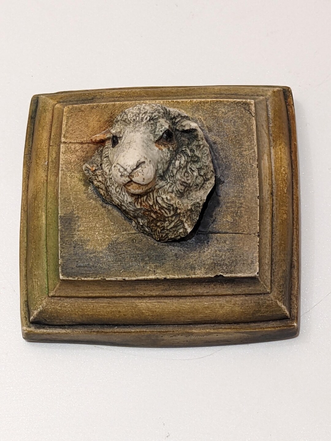 Miniature Resin kipper Sheep Art Piece Curiosity Small Tiny Wall Décor ...